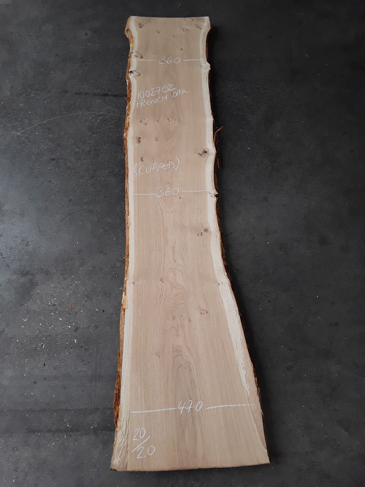 Oak – 20 mm x 360 mm x 2 m – The Timber Rack