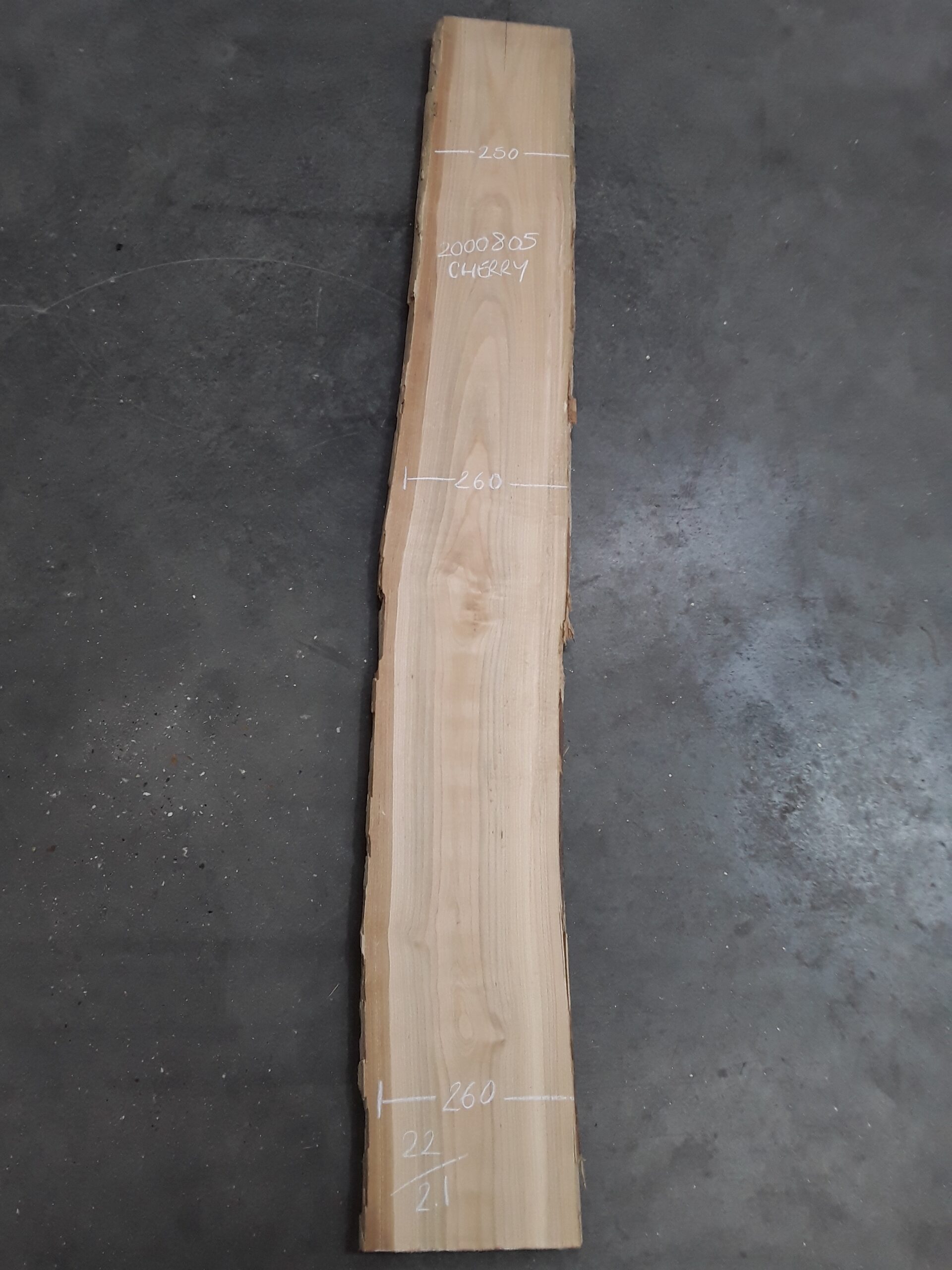 Cherry – 22 mm x 250 mm x 2.2 m – The Timber Rack