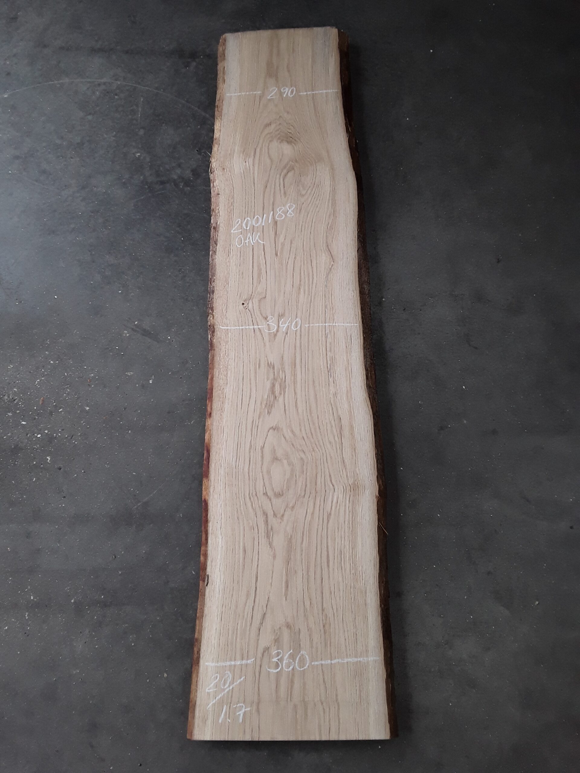 Oak – 20 mm x 330 mm x 1.7 m – The Timber Rack