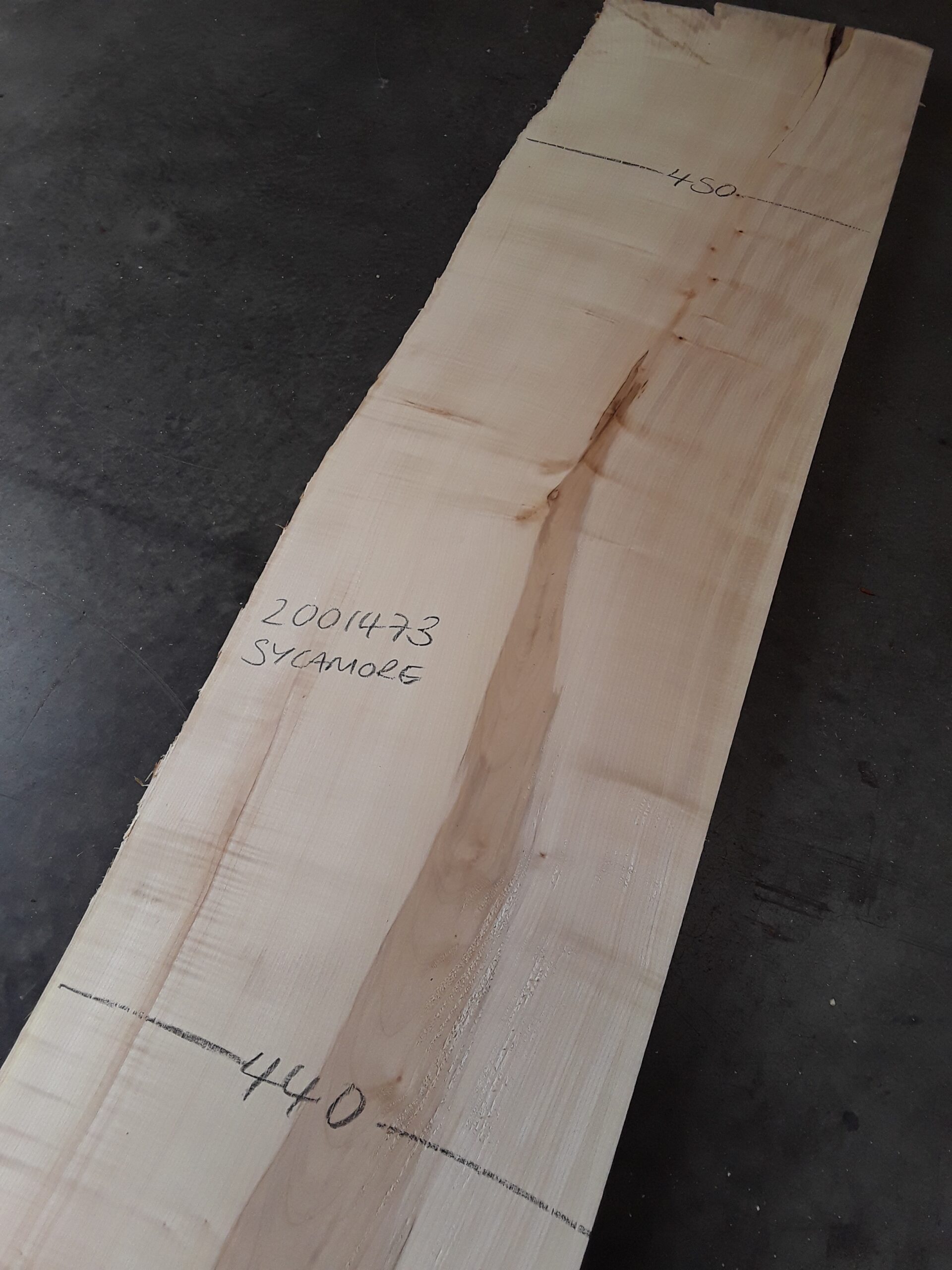 Sycamore – 20 mm x 430 mm x 2.8 m – The Timber Rack