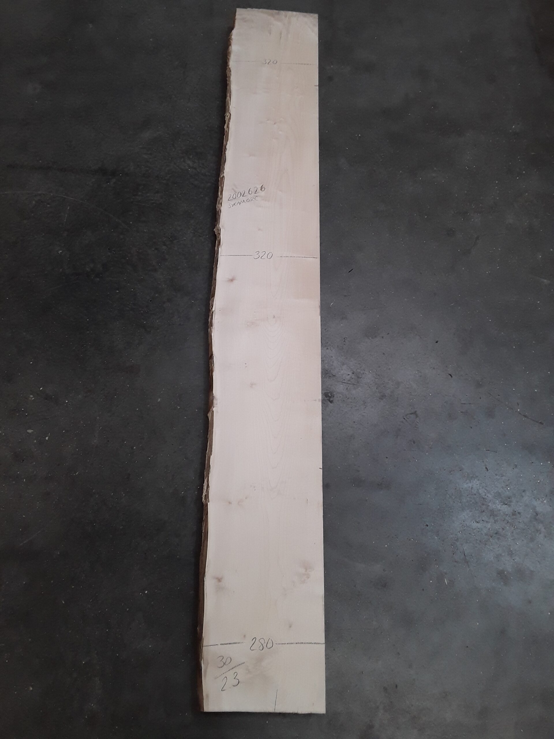 Sycamore – 30 mm x 300 mm x 2.3 m – The Timber Rack